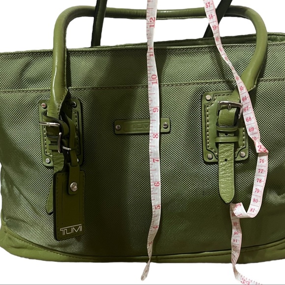 Tumi | Bags | Tumi Rare Ballistic Alpha Leather Two Handle Green Tote Purse Carryon Luggage ...
